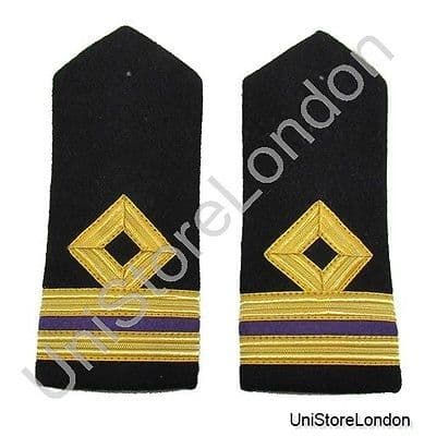 Epaulette Merchant Navy 3rd Engineer Third Hard Curved Diamon 2 Gold ...
