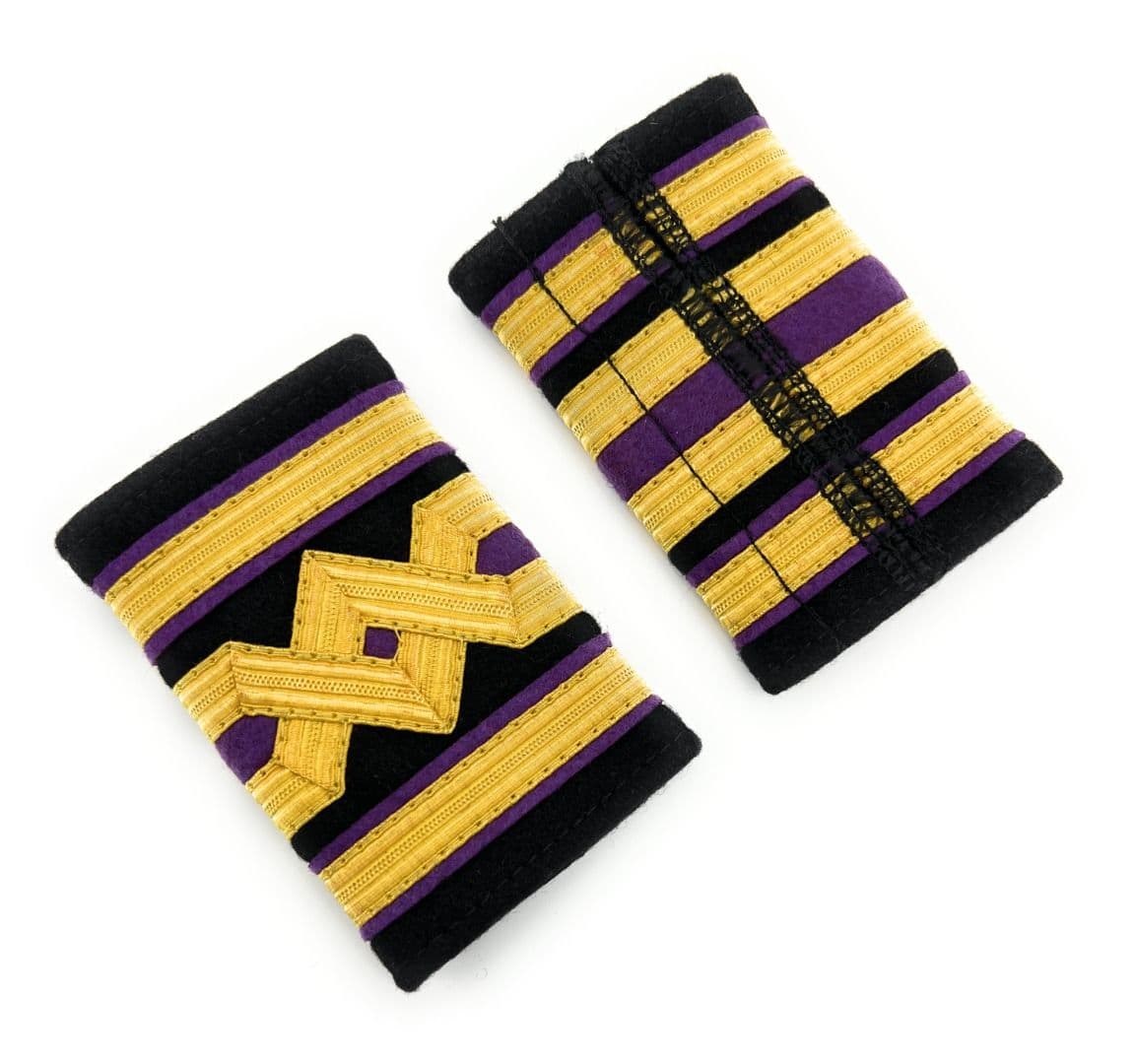 Epaulette Merchant Navy Chief Engineer Crossed Diamond 4 Bars Slip On R1231