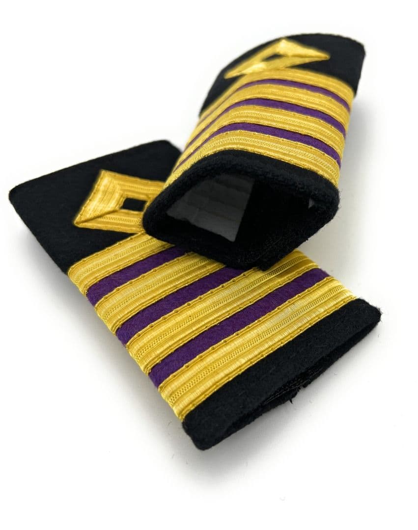 Epaulette Merchant Navy Chief Engineer Diamond 4 Bars Slip On R1258