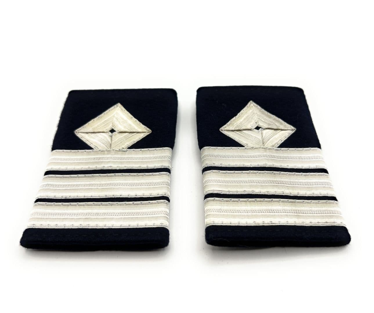 Epaulette Merchant Navy Chief officer Chief Mate Slip-on Silver on Blue