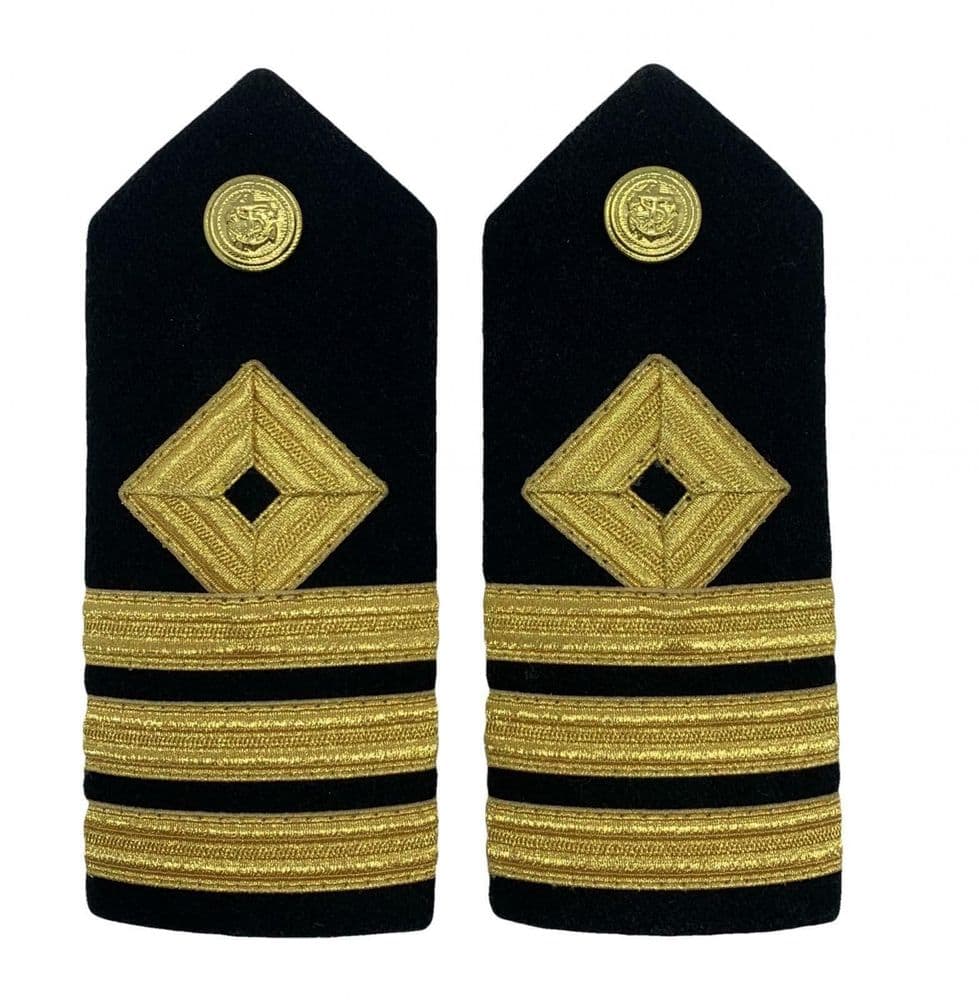 Epaulette Merchant Navy Hard Chief officer Chief Mate Button Dimond 3 Bars