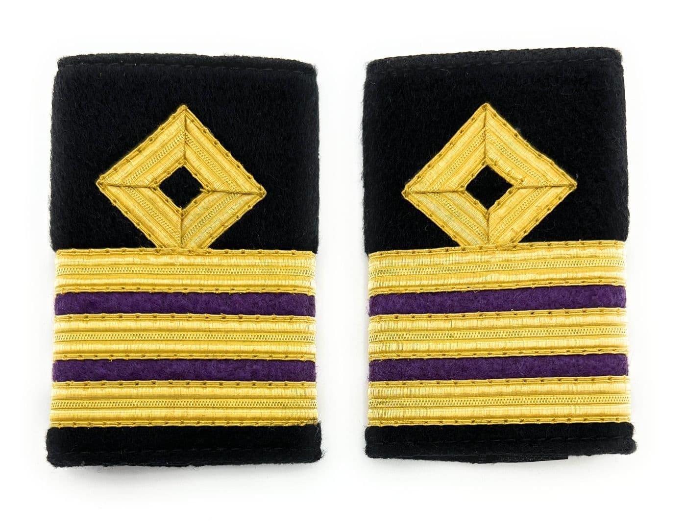 Epaulette Merchant Navy Second Engineer Diamond 3 Bars Slip On R1257