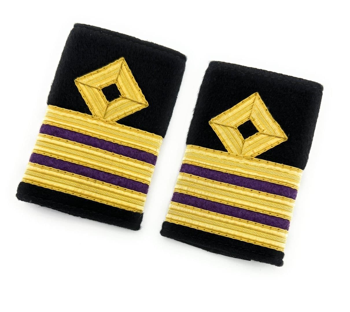Epaulette Merchant Navy Second Engineer Diamond 3 Bars Slip On R1257