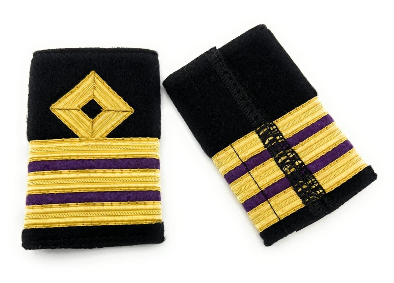 Epaulette Merchant Navy Second Engineer Diamond 3 Bars Slip On R1257
