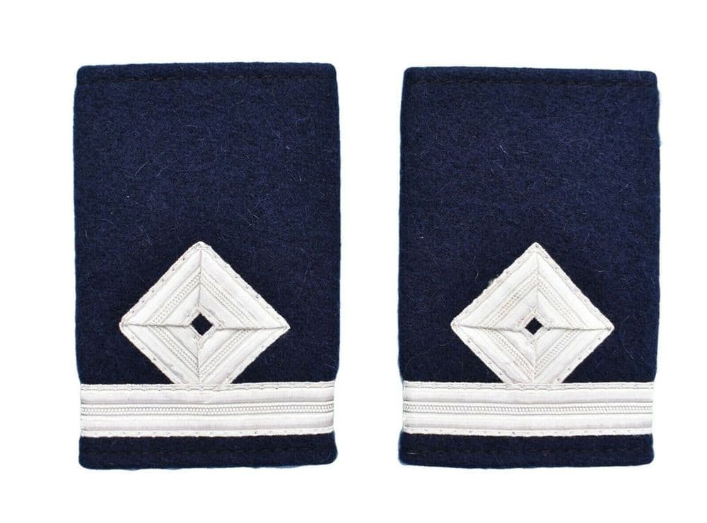 Epaulette Merchant Navy Third Officer - Third Mate Slip On Silver On Blue