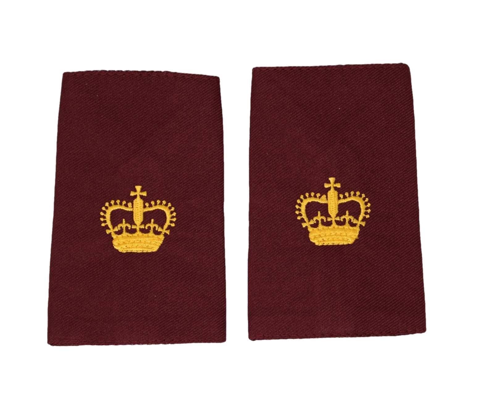 Epaulette Slider Maroon Yellow Crown