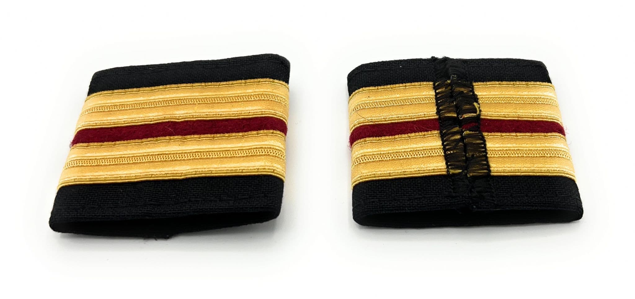 Epaulettes Epaulette Rank 2x1/2 Gold Bars-Maroon Engineers R155