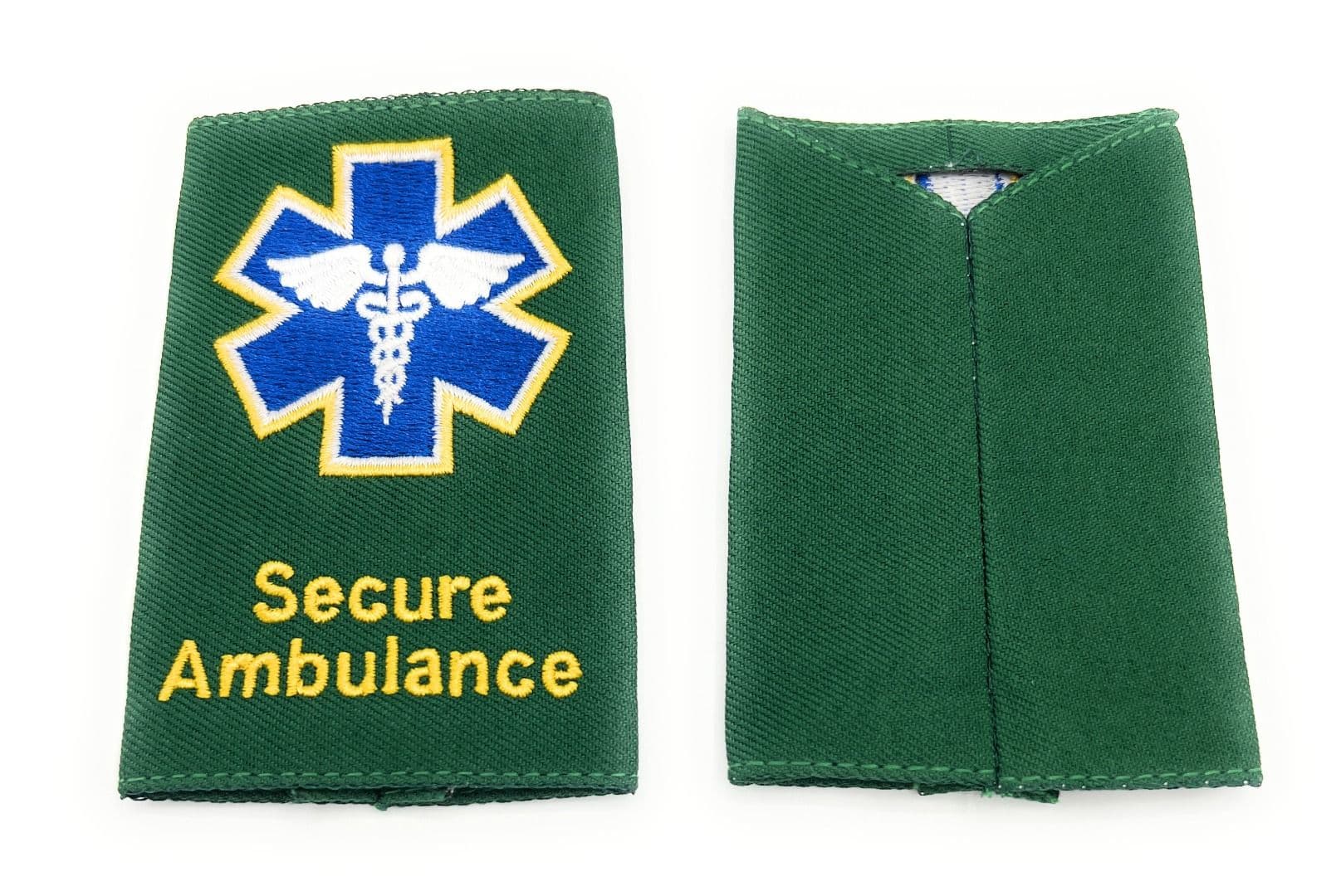Epaulettes Green Secure Ambulance & Logo epaulette sliders Badges R2821