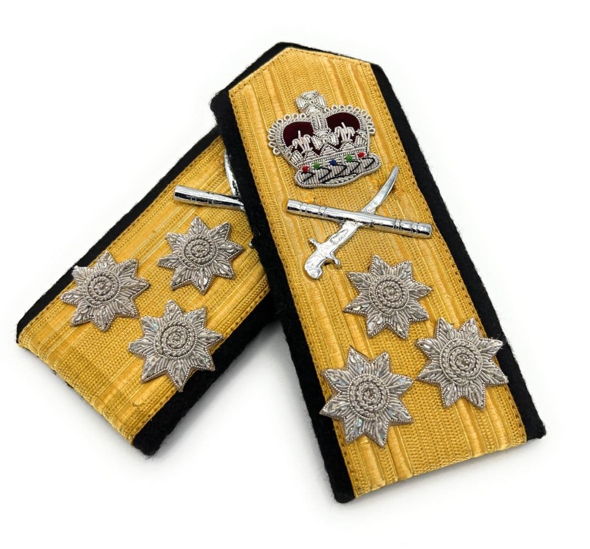 Epaulettes Vice Admiral Shoulder Boards Press Stud & Strap at Back Army ...