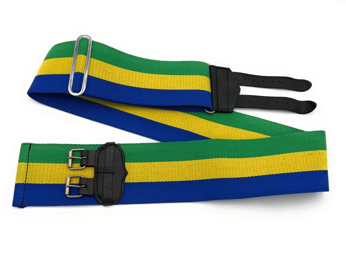 Ghana Stable Belt Dark Blue Yellow 75mm Wide