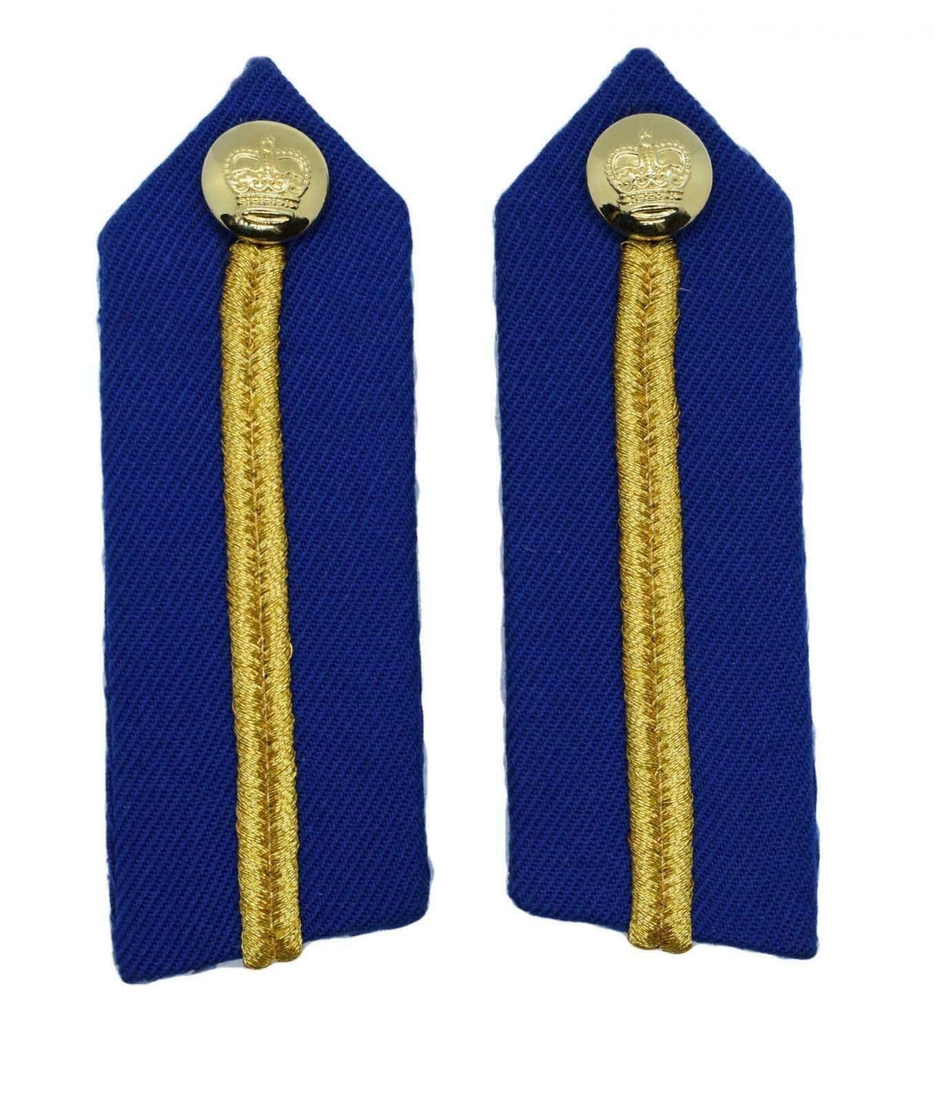 Gorget Gold Russia Braid on Royal Blue with Clip 3 3/4 Inch