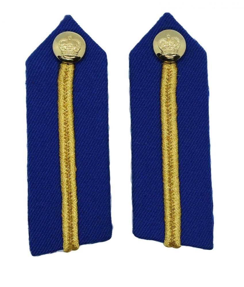 Gorget Gold Russia Braid on Royal Blue with Clip 3 3/4 Inch