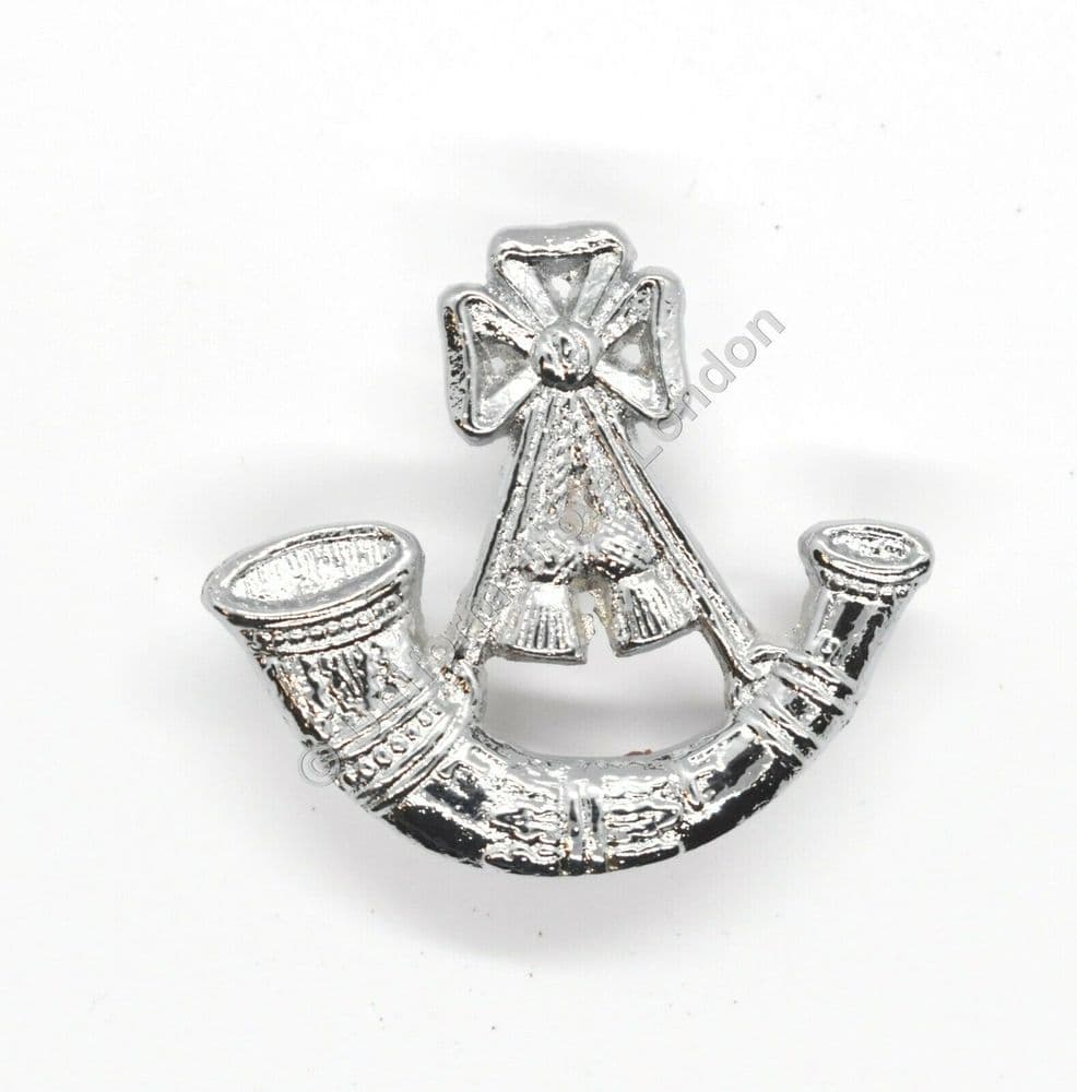 Light Infantry Badge Chrome Shanks Pin Fitting Sold each