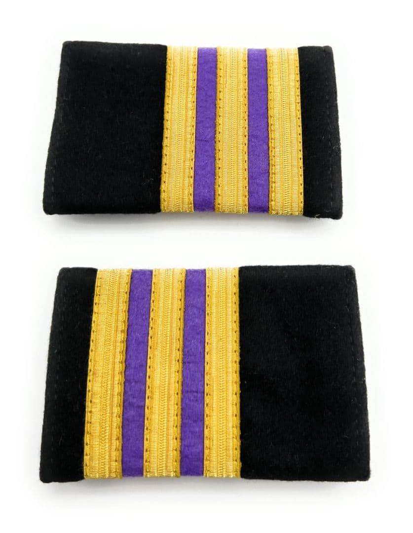 Merchant Navy 2nd Engineer Gold with purple 3 stripes on Black R2550