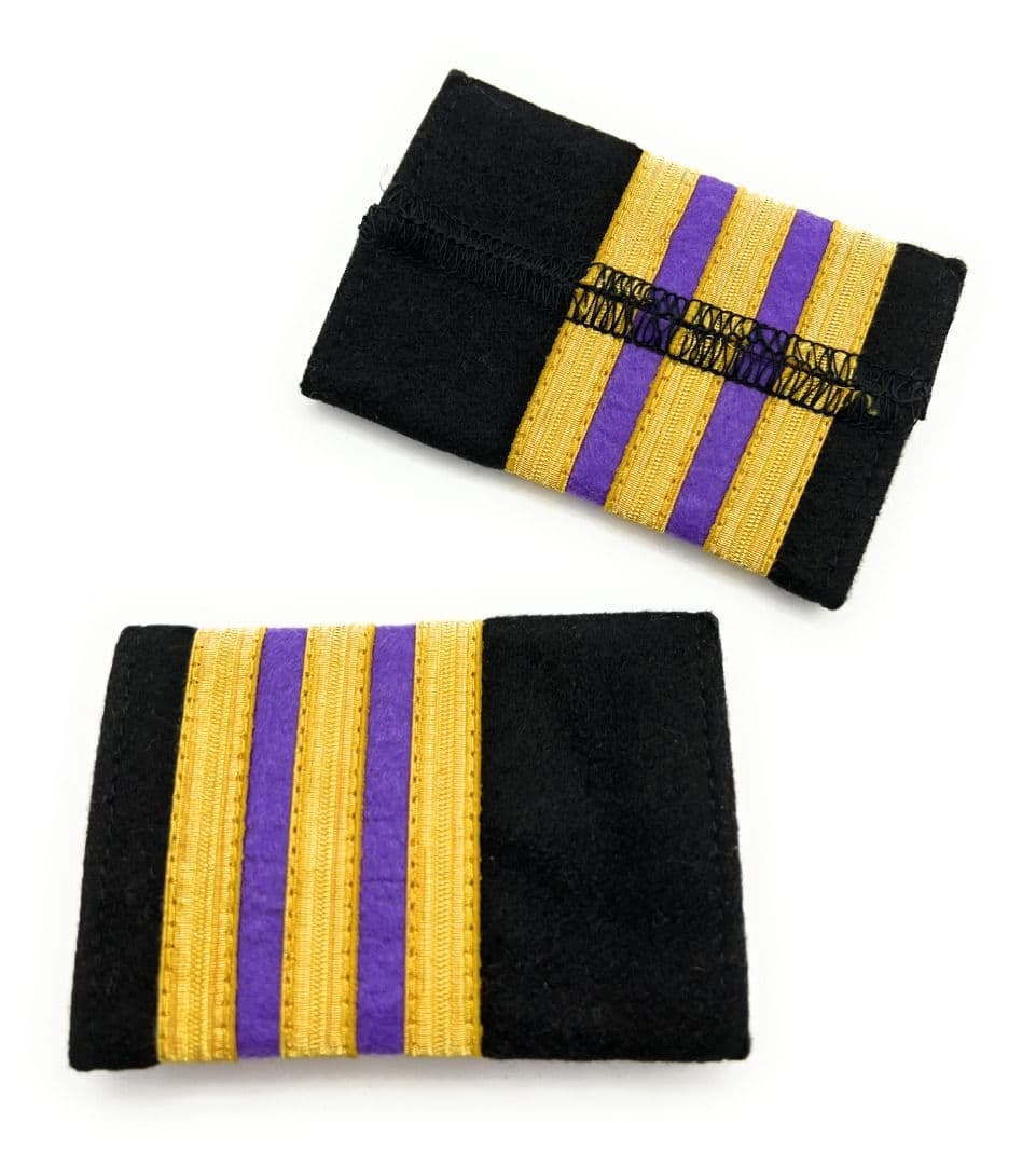 Merchant Navy 2nd Engineer Gold with purple 3 stripes on Black R2550