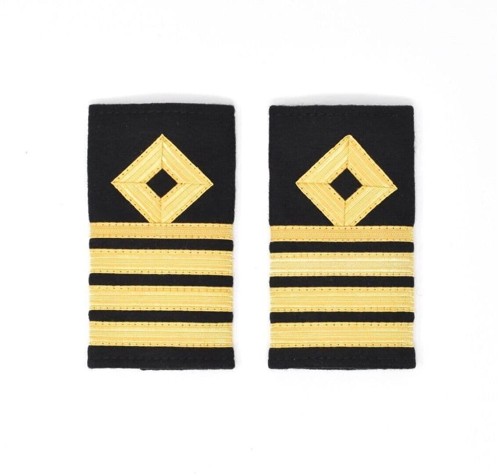 Merchant Navy Marine Epaulette 3 5 Stripes & Diamond R2496