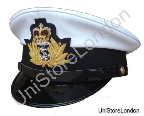 Navy Cap Navel Cap Plain Peak With Badge R542