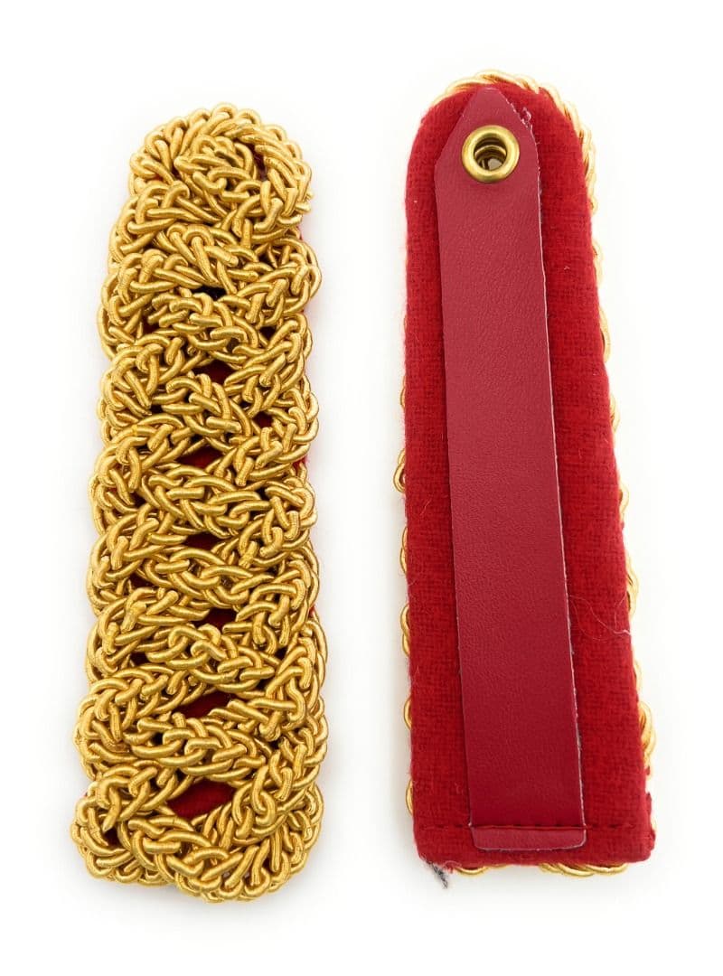 Officer Shoulder Cord Gold Gimp Red Backing Red Strap British Army ...