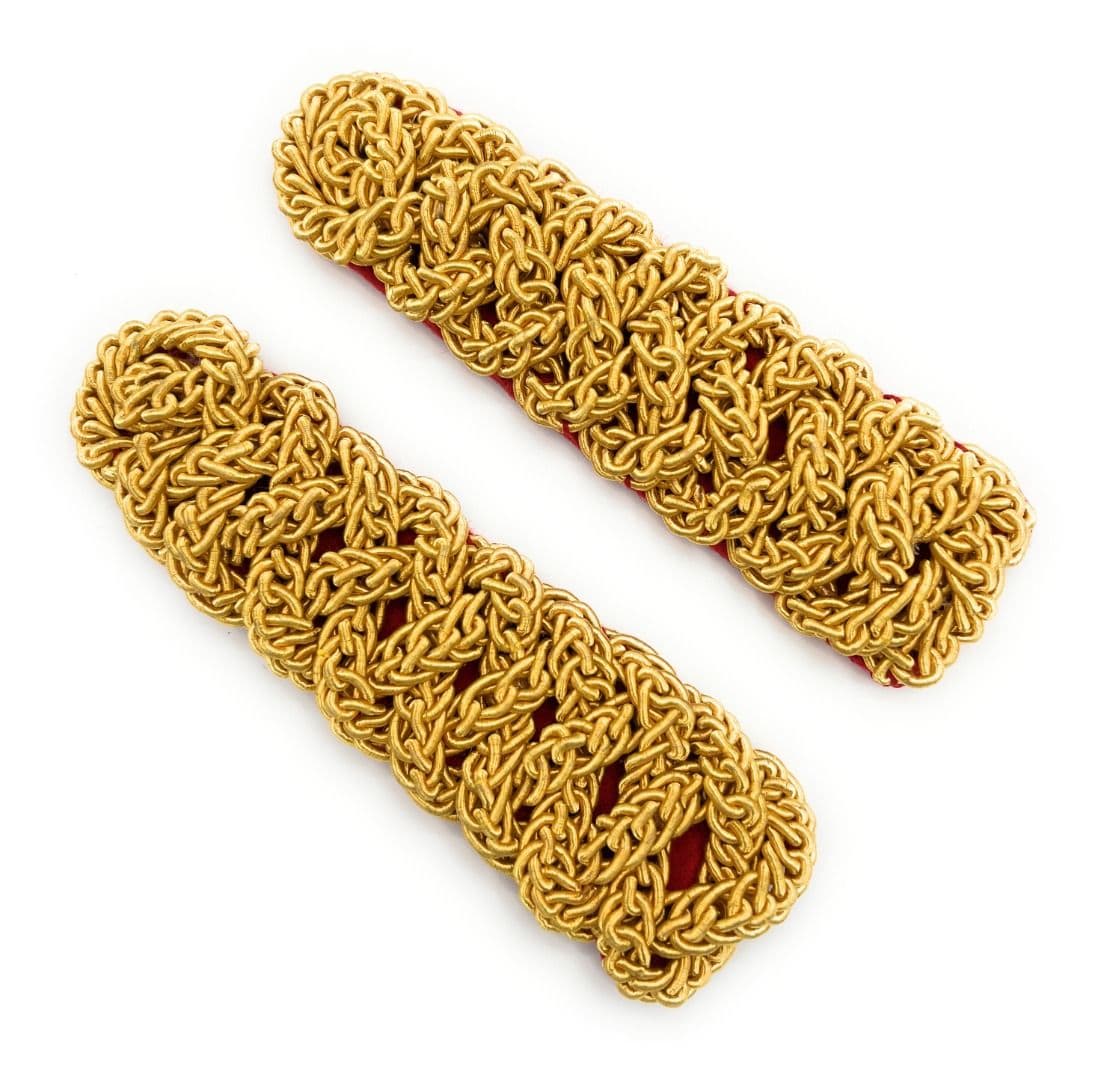 Officer Shoulder Cord Gold Gimp Red Backing Red Strap British Army ...