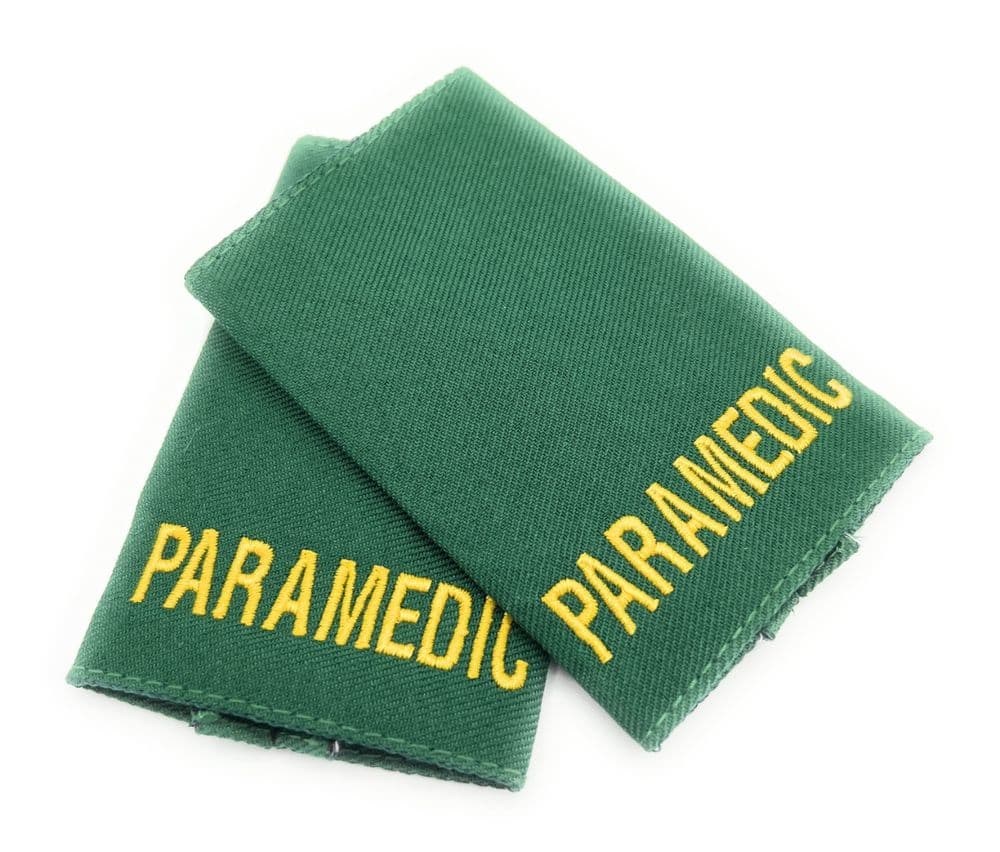 Paramedic epaulettes Green ambulance medic officer epaulette sliders ...