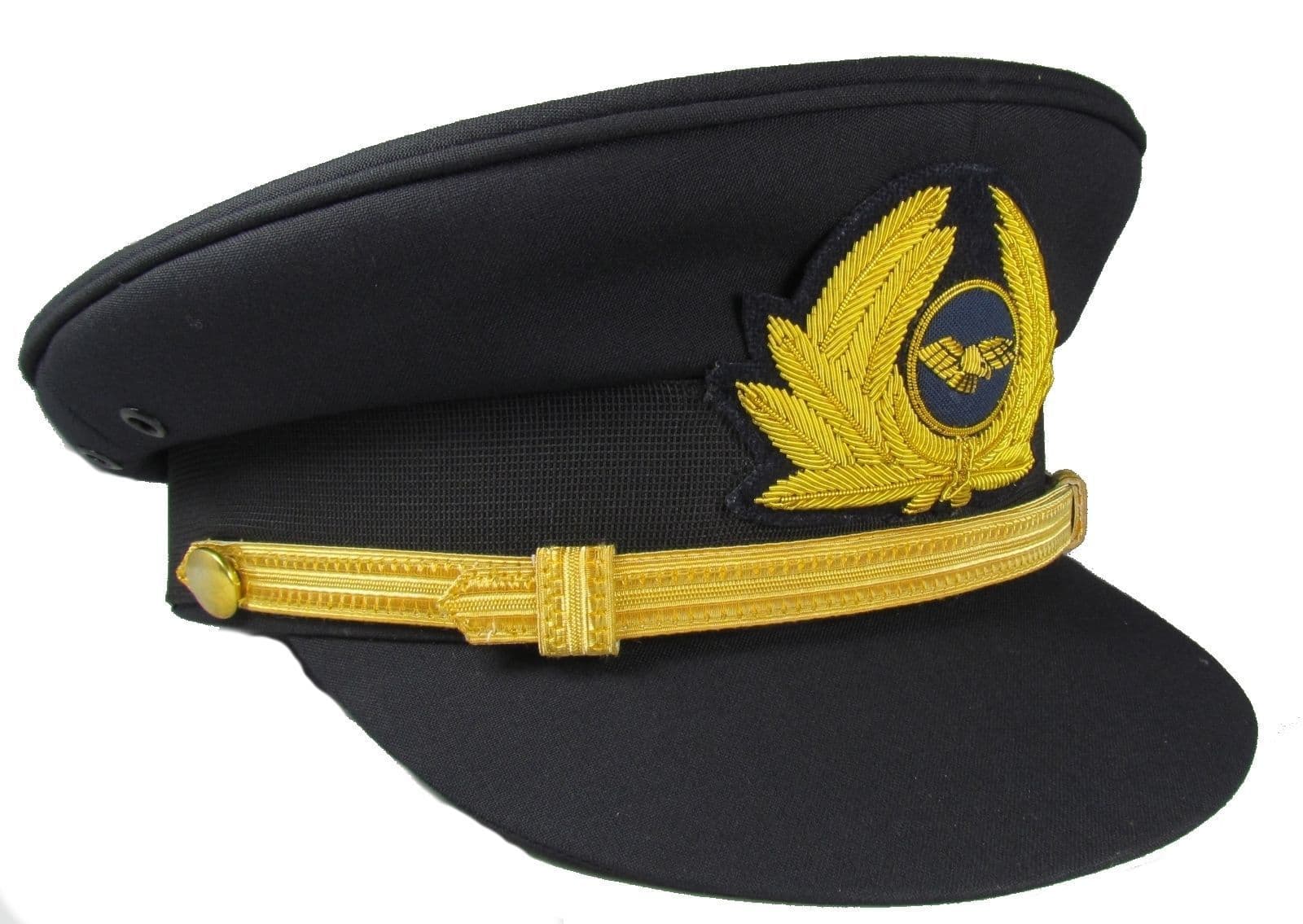 Pilot Cap with Generic Cap Badge Navy Blue Airline Cap R1744