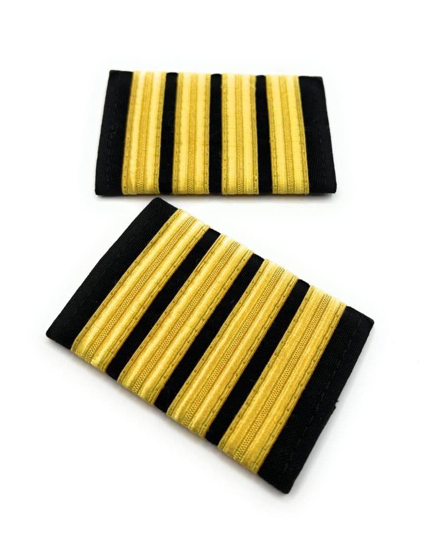 Pilot Captain, Gold Strips Epaulettes, Pilot Airline, Merchant Marine ...