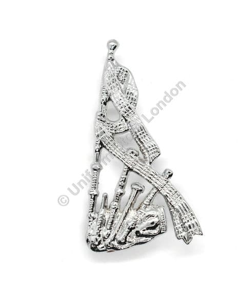 Piper Badge Chrome Air Cadet Pipers Arm Badge Shanks Pin Fitting R2441