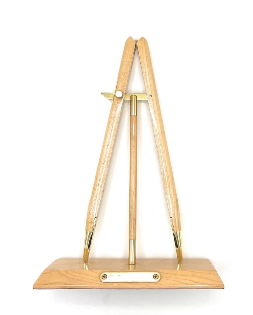 Presentation Pace Stick Natural wood Brass Mounts with Engraving Plate