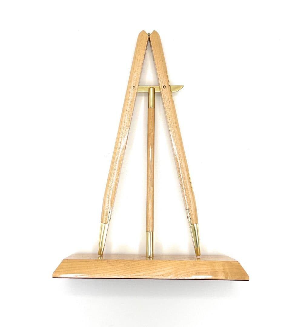 Presentation Pace Stick Natural wood Brass Mounts with Engraving Plate