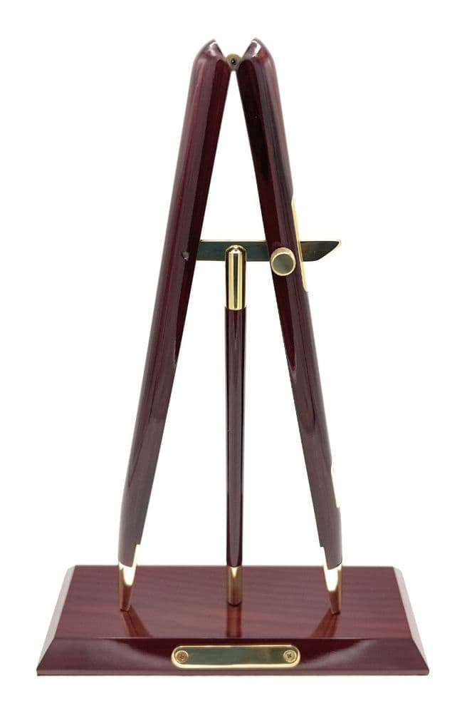 Presentation Pace Stick Rosewood with Brass Mounts with Engraving Plate