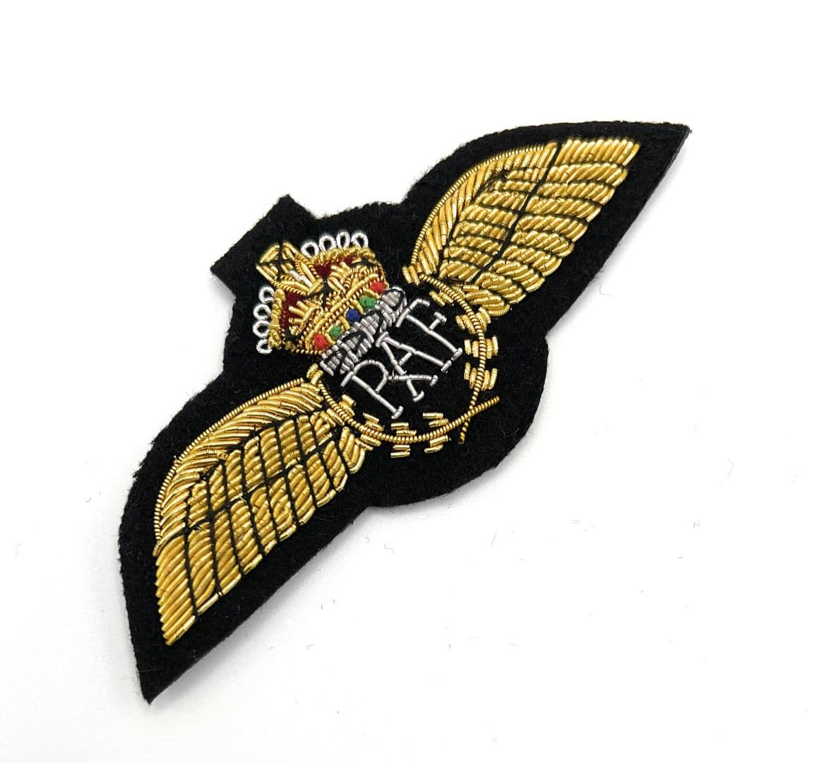 RAF Gold Wings Kings Crown On black Cloth R1351