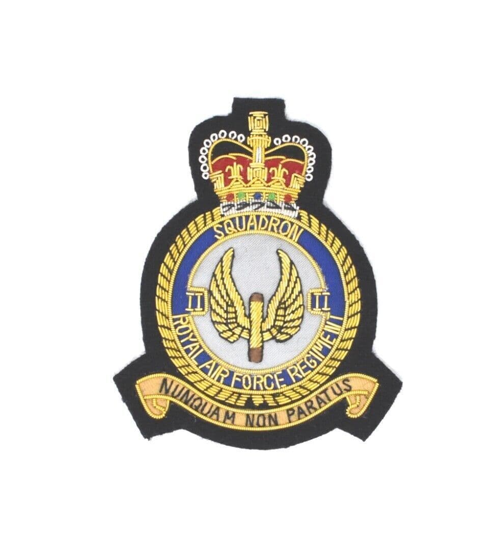 RAF Regiment Bullion Wire Blazer Badge