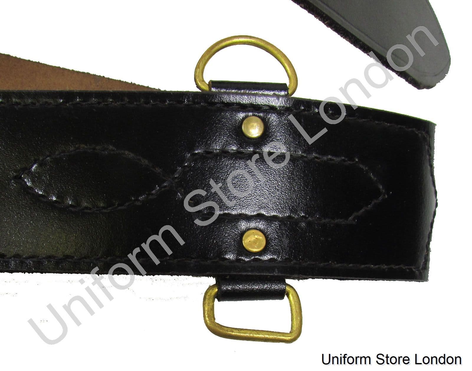 Sam Brown Belt Black with Gold fitting R240