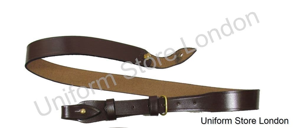 Sam Browne Shoulder Strap Only Brown Leather Brass Uniform Accessories R1603