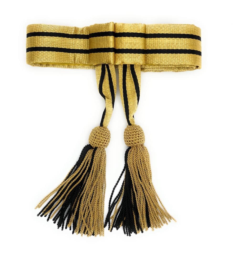 Sash Army Tank Regiment Belt Gold-Black Tassels Size upto 38R366