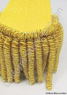 Shoulder Board all Gold with Gold Wire Fringe Sold Pair R767