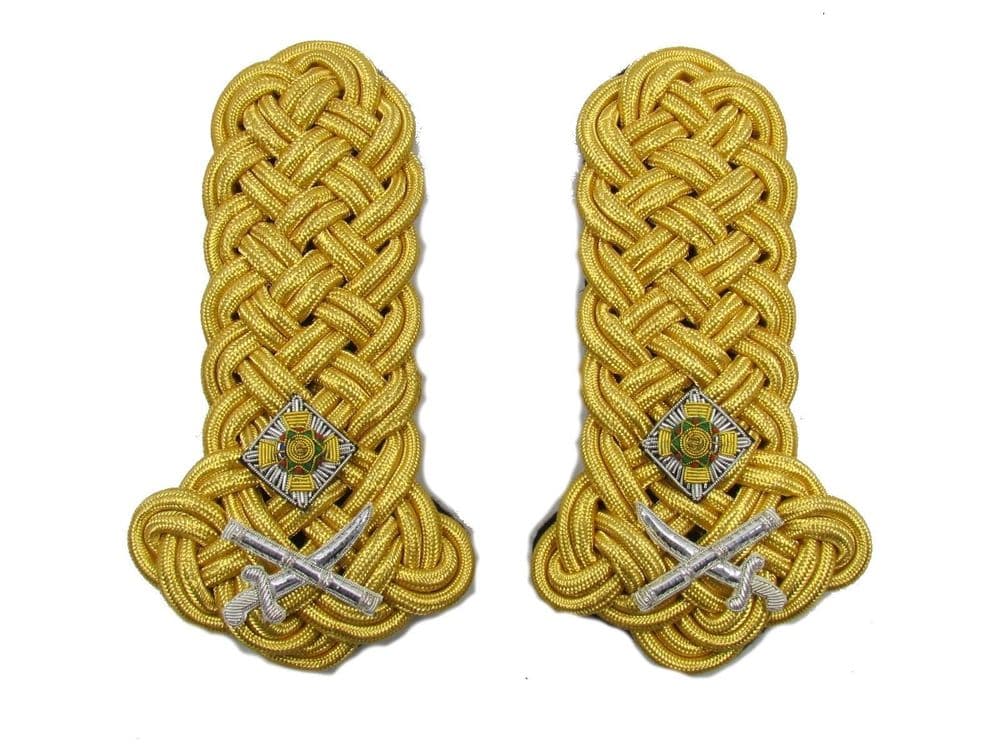 Shoulder Board Gold Wire Major General Star Crossed sword & Baton R1735