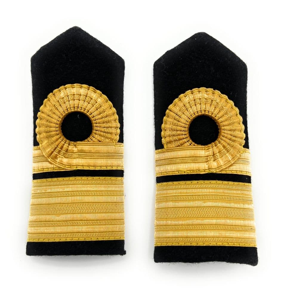 Shoulder Boards Rear Admiral Hard curved Lace shorter length & width ...