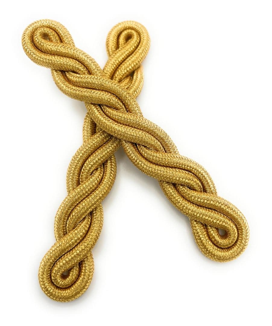 Shoulder Cords Gold Mylar Two Ply Twisted R2677