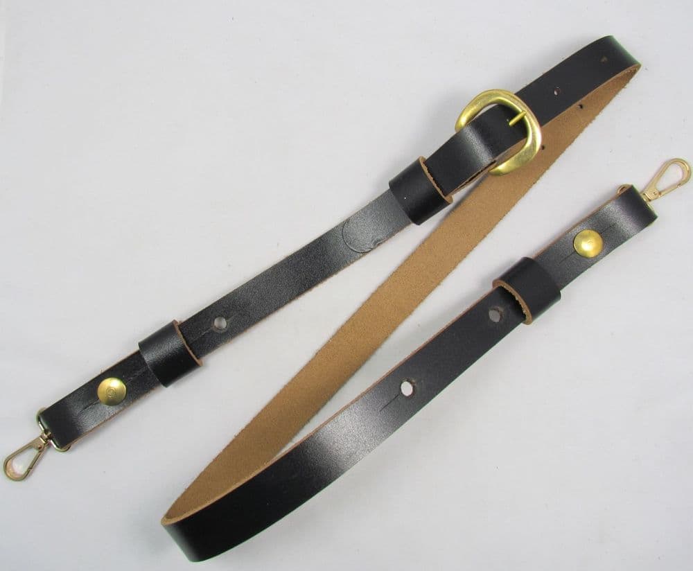 Shoulder Strap Sam Brown Style For Civil War Western Gun Belt Black R1658