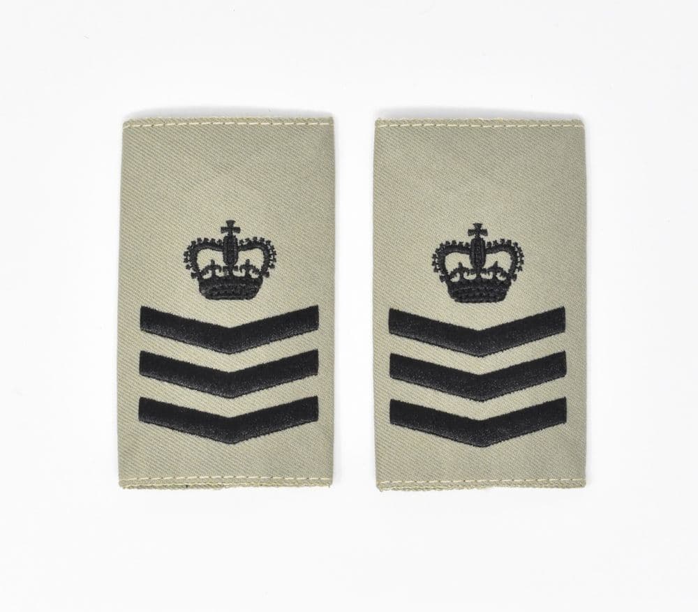 Slider Epaulette Navy Light Olive Green Crown 3 Black chevrons Staff ...