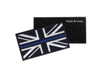 Thin Blue Line Union Jack Embroidered Patch-hook & Loop Backing Police UK