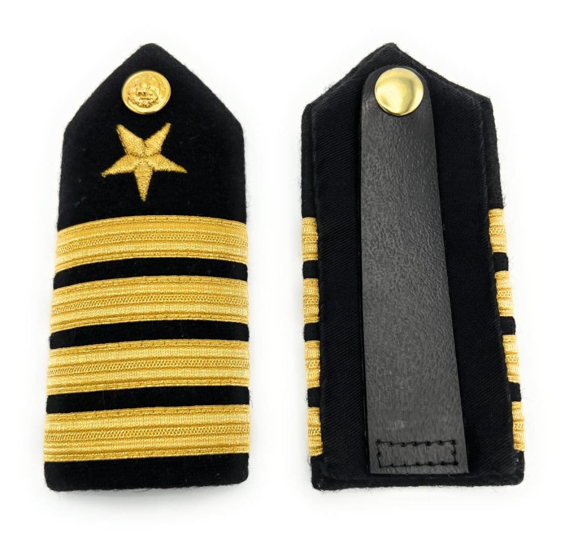 US Navy Captain Shoulder Boards Epaulettes Rank Insignia Hard WW II ...