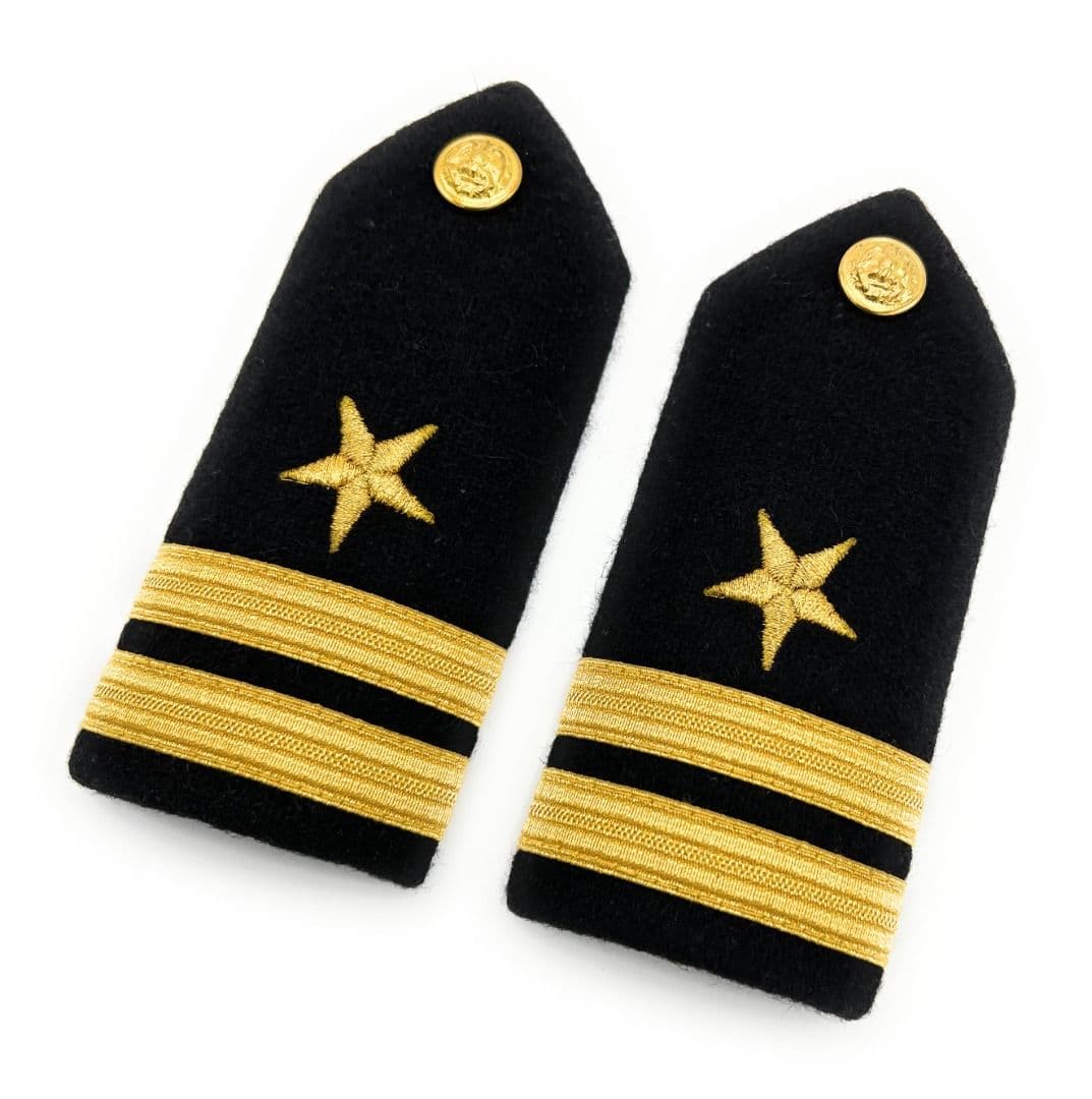 US Navy Lieutenant Shoulder Boards Epaulettes Rank Insignia Hard WW II ...