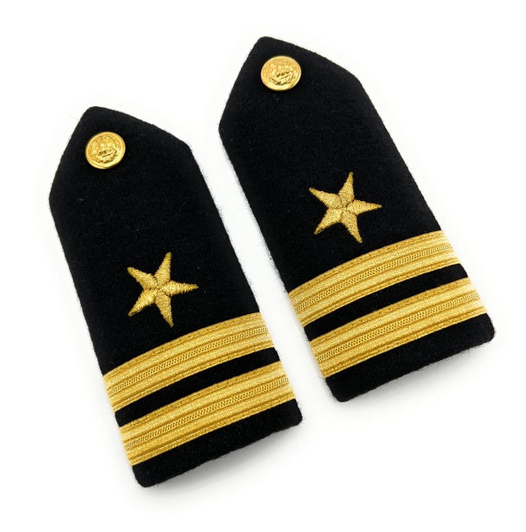 US Navy Lieutenant Shoulder Boards Epaulettes Rank Insignia Hard WW II ...