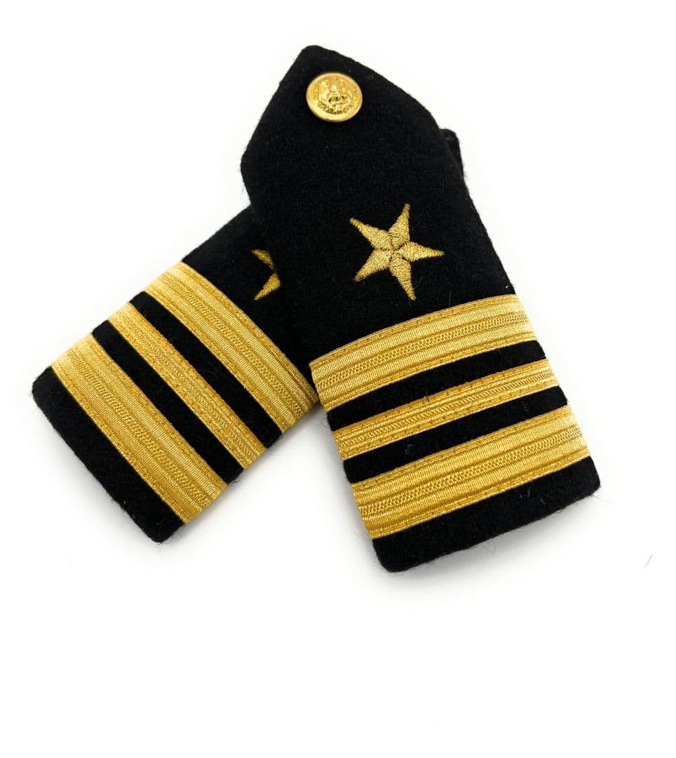 US Navy Shoulder Boards Hard WW II Lieutenant Commander Reproduction