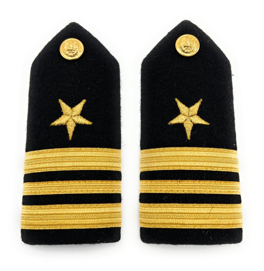 US Navy Shoulder Boards Hard WW II Lieutenant Commander Reproduction