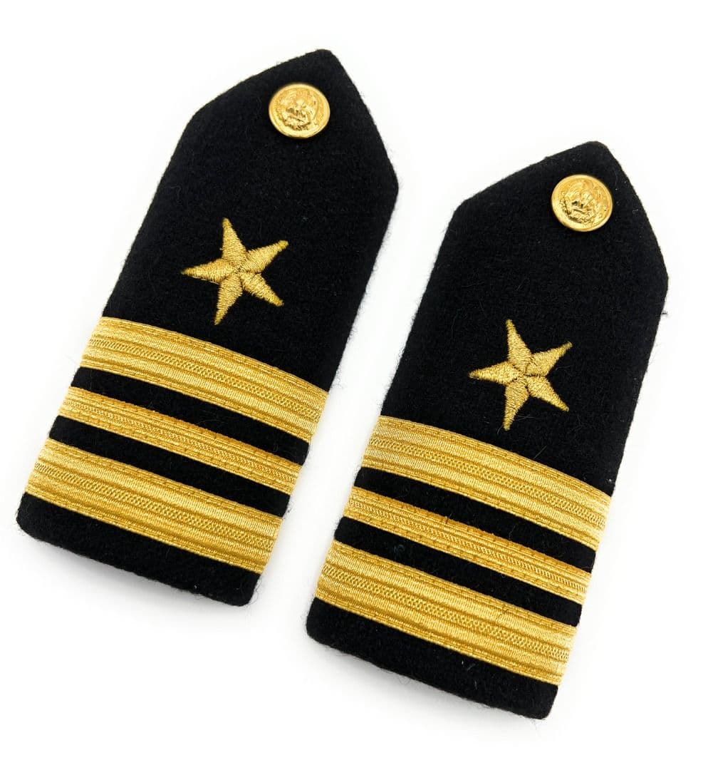 US Navy Shoulder Boards Hard WW II Lieutenant Commander Reproduction