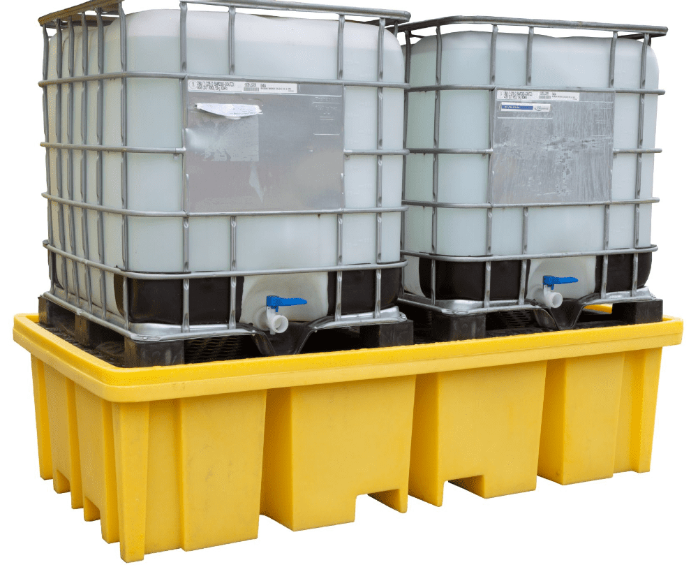 Compact IBC Sump Pallet Duo - with fork pockets-BB2FW