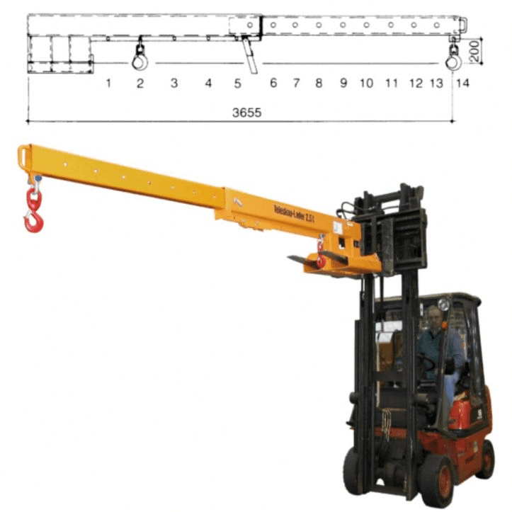 Forklift Extending Crane Arm -Type KT